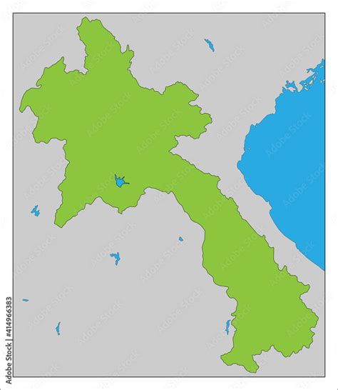 ラオスの地図です。 Stock Vector Adobe Stock