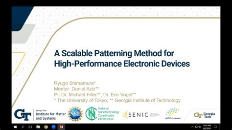 A Scalable Patterning Method For High Performance Electronic Devices