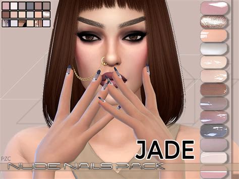The Sims Resource Nude Nails Pack Jade