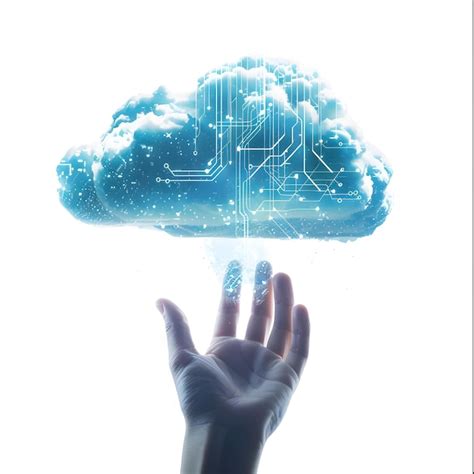 The Fusion Of Cloud Computing And Artificial Intelligence Conceptual Illustration Isolated On