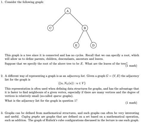 Solved Consider The Following Graph B E D This Graph Is Chegg