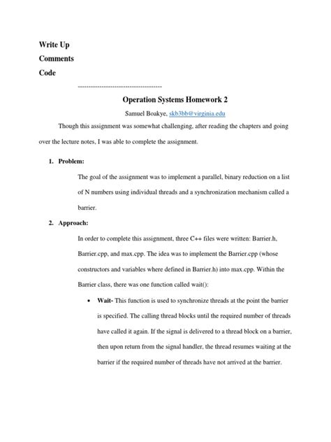 Hw2 Report Pdf Thread Computing Computer Programming