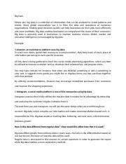 Big Data Assignment Docx Big Data Simply Put Big Data Is A Collection Of Information That Can