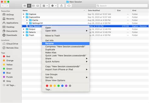 How Can I Rename A Session Or A Catalog Home