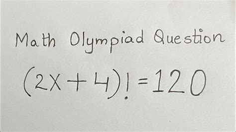 norway math olympiad question a nice factorial problem youtube
