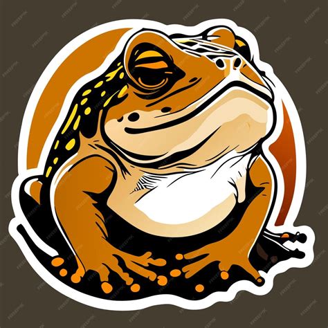 Premium Vector American Toad Sticker Illustration