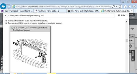 Replacing Cooling Fan Assembly On 2006 Saturn Vue V6