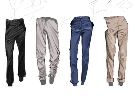 Clothing Folds Practice Liyang Chua Clothes Pants Tutorial Pant