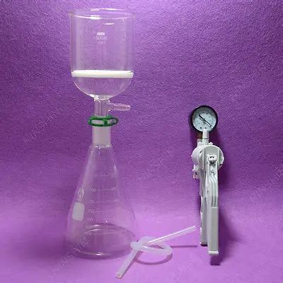 Filtration Set ML Erlenmeyer Flask ML Filter Funnel Vacuum Pump In Flask From Office