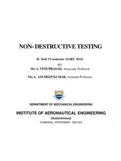 UNIT I NDT NON DESTRUCTIVE TESTING Unit I Ndt Non Destructive Testing Pdf PDF PRO