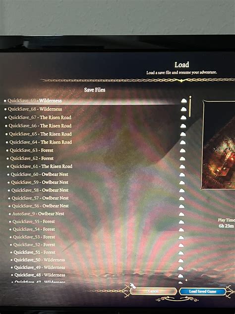 why can t i load my saved game r baldursgate3