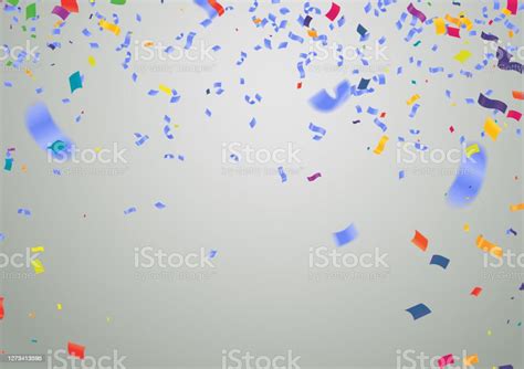 색종이와 다양한 색상 리본 축하 배경 템플릿 개념에 대한 스톡 벡터 아트 및 기타 이미지 개념 개념과 주제 개체 그룹