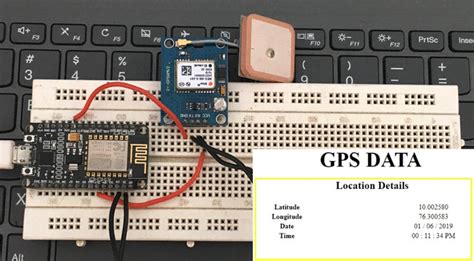 Gps Module Interfacing With Nodemcu Esp Showing The Latitude And