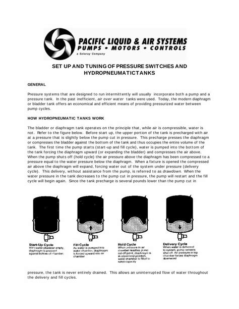 (PDF) set up and tuning of pressure switches and …tuning.pdf · set up and tuning of pressure ...