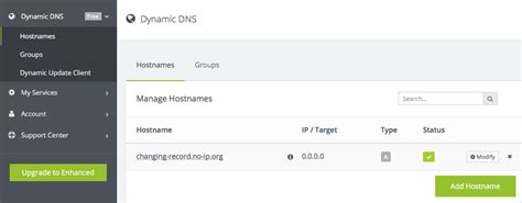 Changing Hostname Type Support No IP Knowledge Base