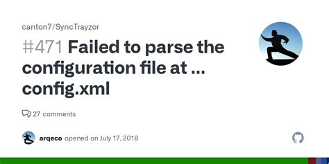 Failed To Parse The Configuration File At Config Xml Issue Canton SyncTrayzor GitHub