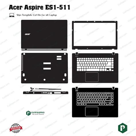 Acer Aspire Es Cut File Template Vector