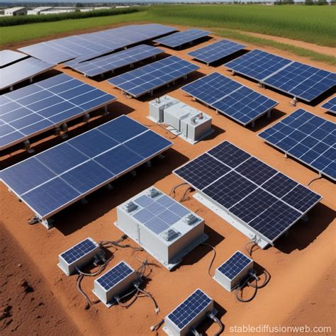 Detailed Ground Based Solar Panel Connection With Minimized Wiring
