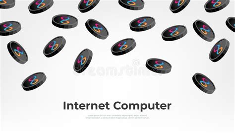 Internet Computer Icp Coin Falling From The Sky Icp Cryptocurrency Concept Banner Background