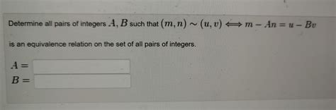Solved Determine All Pairs Of Integers Ab Such That
