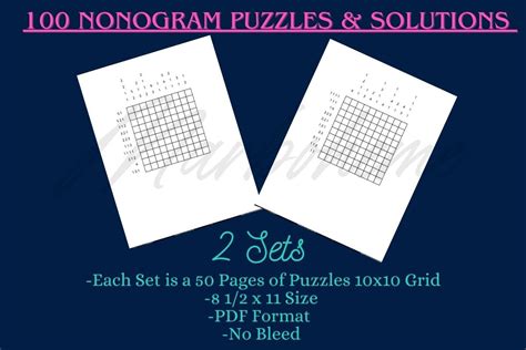 Nonogram Puzzle Interiors 100 Puzzles Graphic By Jlee2be84 · Creative
