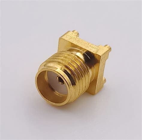 Dc 85 Ghz Sma Panel Connector Konektor Lurus Pcb Mounting Sma Female