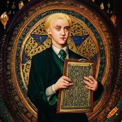 Illuminated Manuscript Of Draco Malfoy And Harry Potter On Craiyon