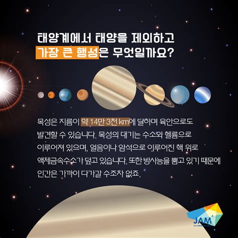 제주항공우주박물관 태양계의 8가지 행성 중 가장 큰 행성은 바로 목성이죠 목성의 크기는