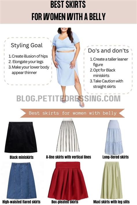 The Complete Skirt Guide For Women With A Belly Shape Skirt Long