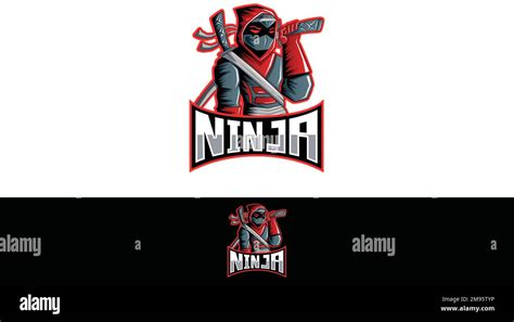 Ninja Mascot Logo For Team Esport Gaming Badge Emblem And T Shirt