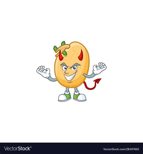 Picture Sprouted Potato Tuber As A Devil Vector Image