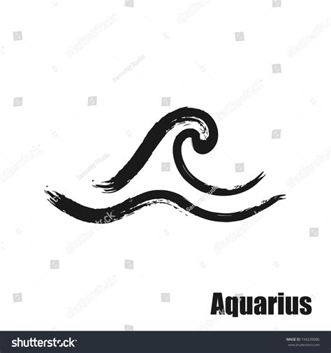 Vector Zodiac Sign Text Hand Drawn Stock Vector Royalty Free