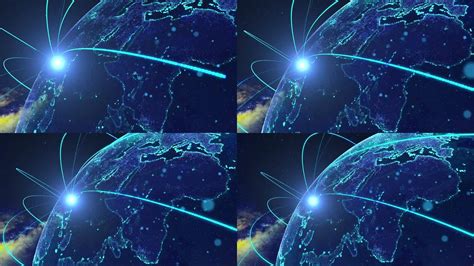 5g无线网络覆盖全球视频素材下载