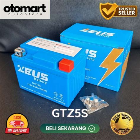 Promo Aki Motor Yamaha Vega Force Gtz5s Zeus Accu Kering Mf Diskon 23