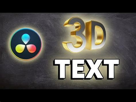 Basic 3d Text In Davinci Resolve 17 Fusion Beginners Tutorial