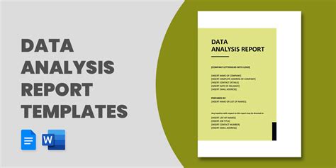 Data Analysis Report Templates PDF Word Pages