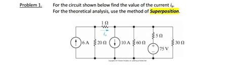 Solved Problem 1 For The Circuit Shown Below Find The Value