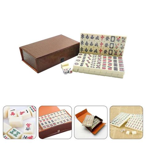 Mahjong Game Set Chinese Games Miniature Travel Majiang Classic Mah