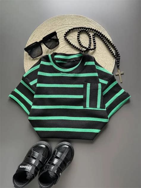 تیشرت استریپ بچه‌گانه استایل شیک برای تابستان‌های خنک