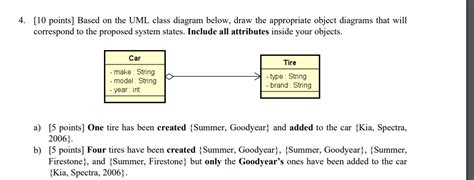 Solved Points Based On The UML Class Diagram Below Chegg