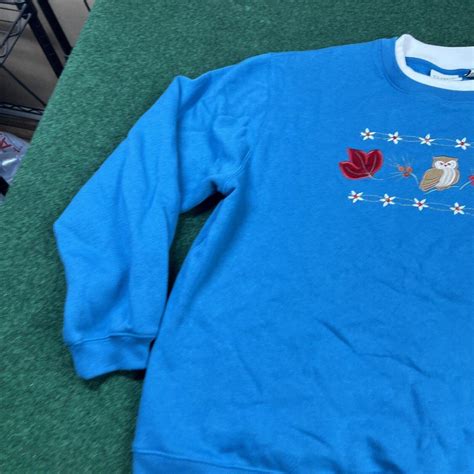 Classic Elements Grandma Sweater Leaves Owl Depop