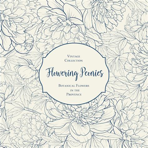 꽃 요소가있는 식물 표지 디자인 프리미엄 벡터