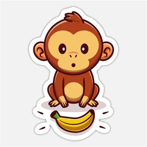 Sticker Gambar Monyet Lucu Kartun Gambar Gambar Kartun Lucu Monyet