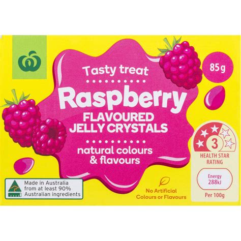 Woolworths Jelly Raspberry 85g Bunch