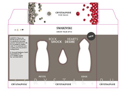 Хрустальная крошка Swarovski Crystal Pixie Edge Ecrystal интернет