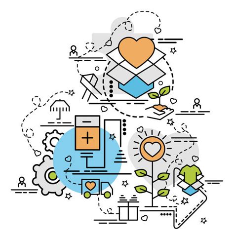 Drawing Of A Community Outreach Illustrations Royalty Free Vector