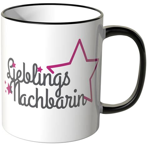 Juniwords Tasse Lieblingsnachbarin Mit Stern