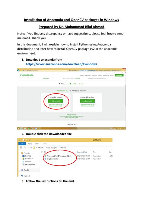SOLUTION Installation Of Anaconda And Opencv In Windows Studypool