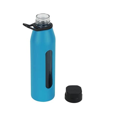 Takeya Classic Glass Water Bottle With Silicone Sleeve 22 Ounce Green