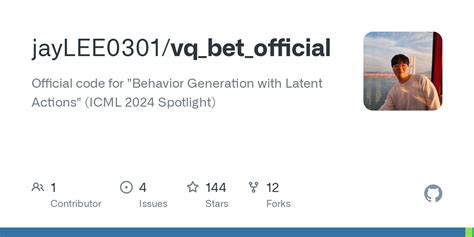 Github Jaylee0301vqbetofficial Official Code For Behavior